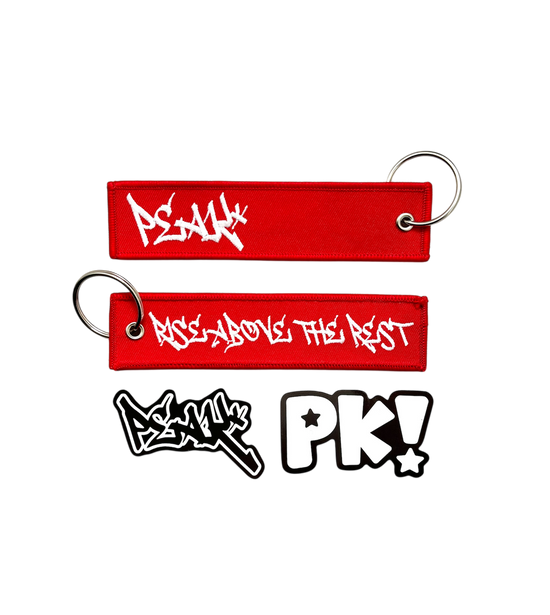 Peak Keychain and Sticker Pack